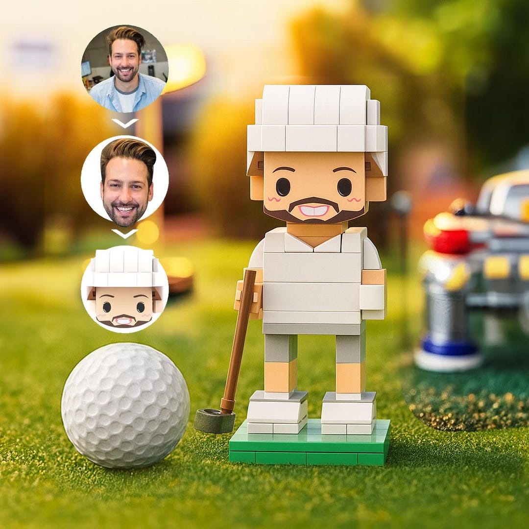 Custom Golf Brick Figure: Personalized Golfer Gift - Etsy