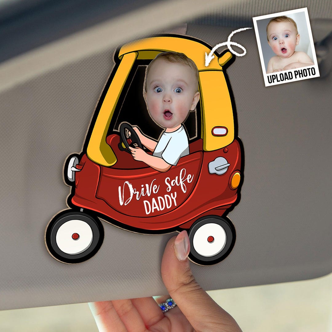 Drive Safe Reminder Car Visor Clip Personalized Photo Car Decor Gift ...