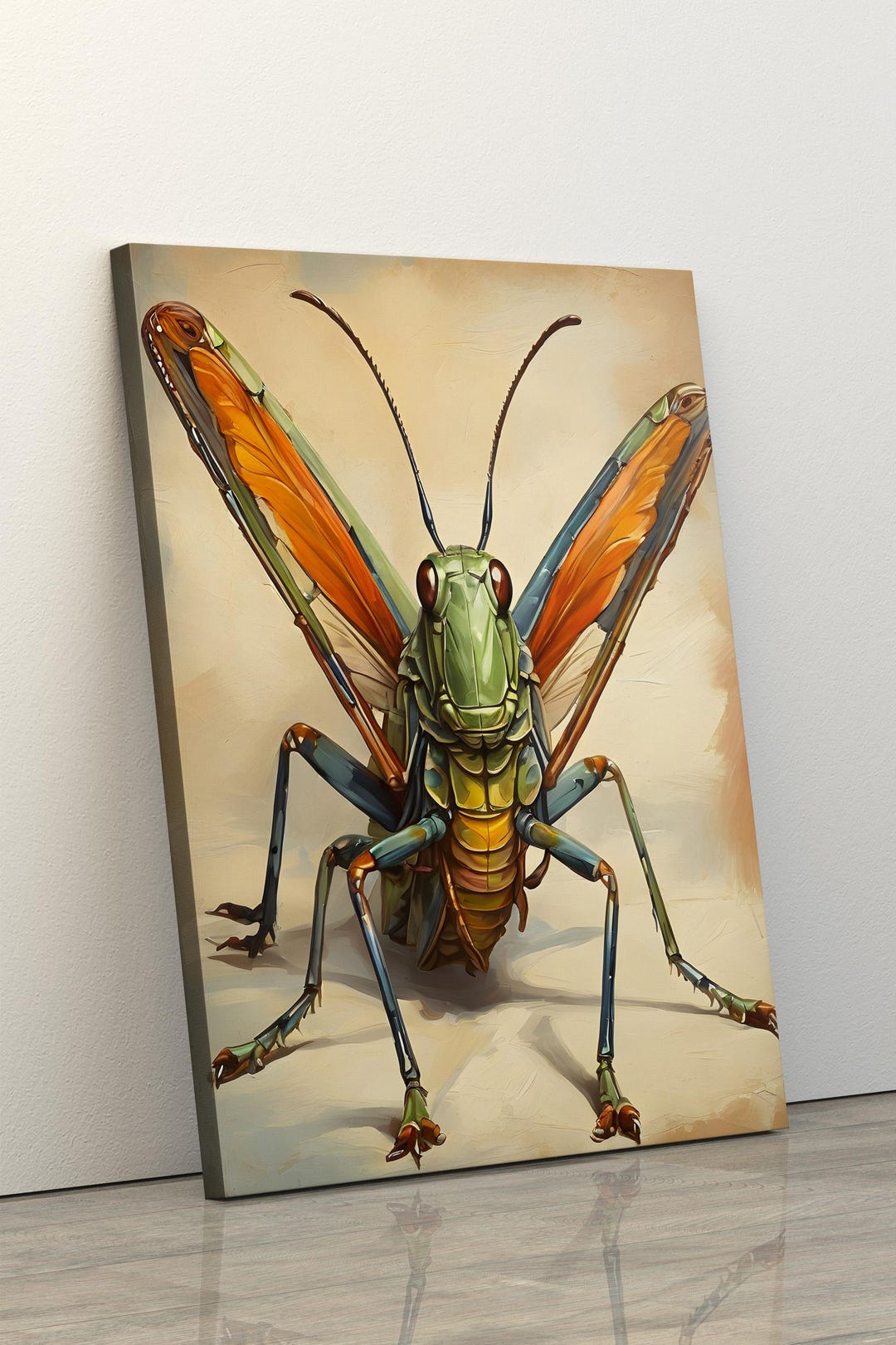 Grasshopper Print, Vintage Grasshopper Poster Wall Art, Nature Wall ...