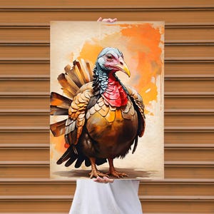 Fall Turkey Prints, Toilet Canvas Poster, Turkey Wall Art, Printable ...