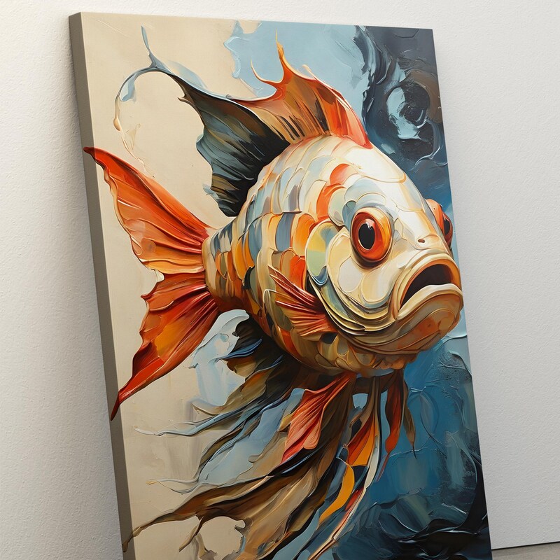 Fish Oil Painting - Etsy