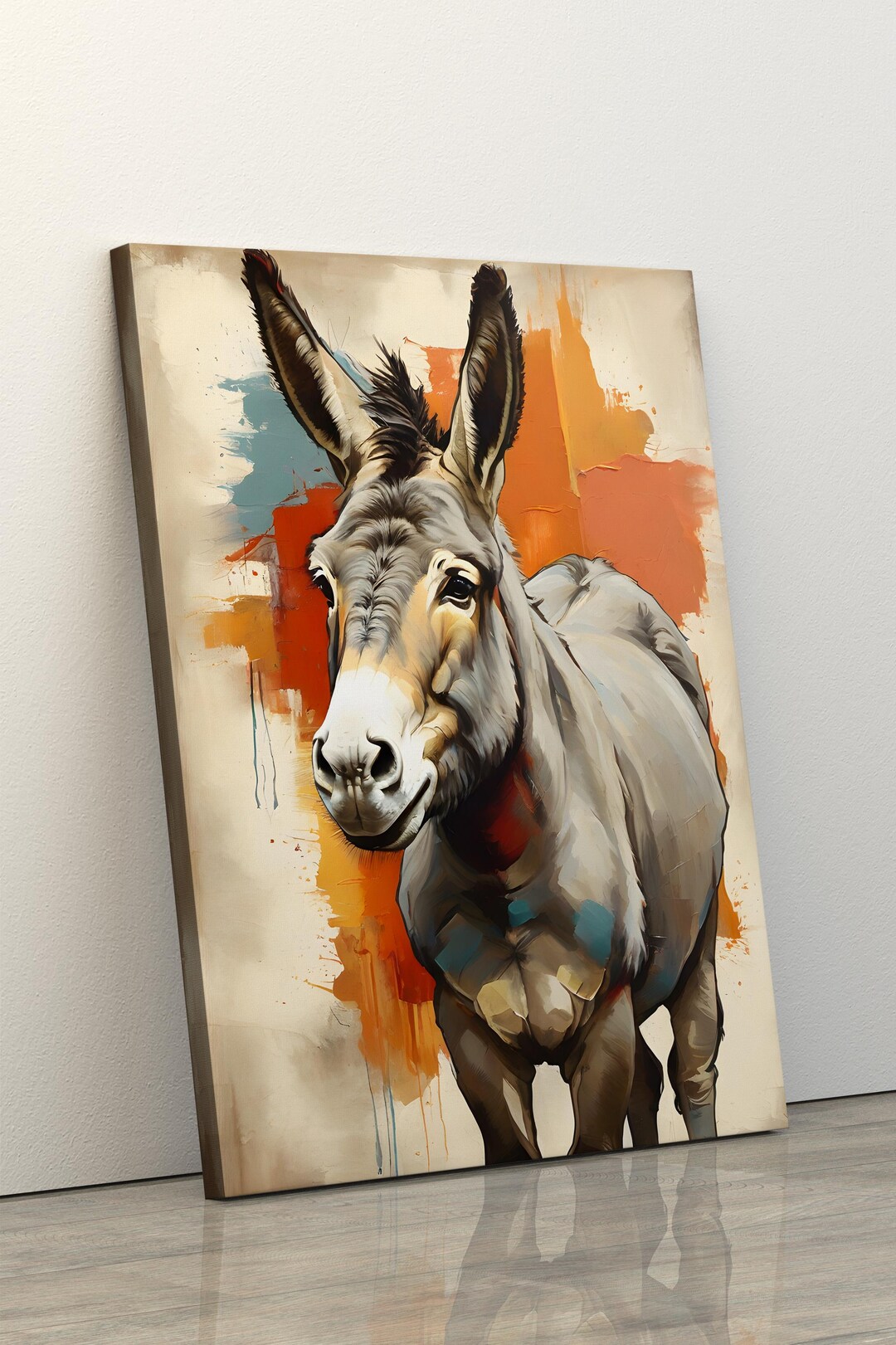 Colorful Donkey Wall Decor, Funny Poster Gift for Friend, Funny ...