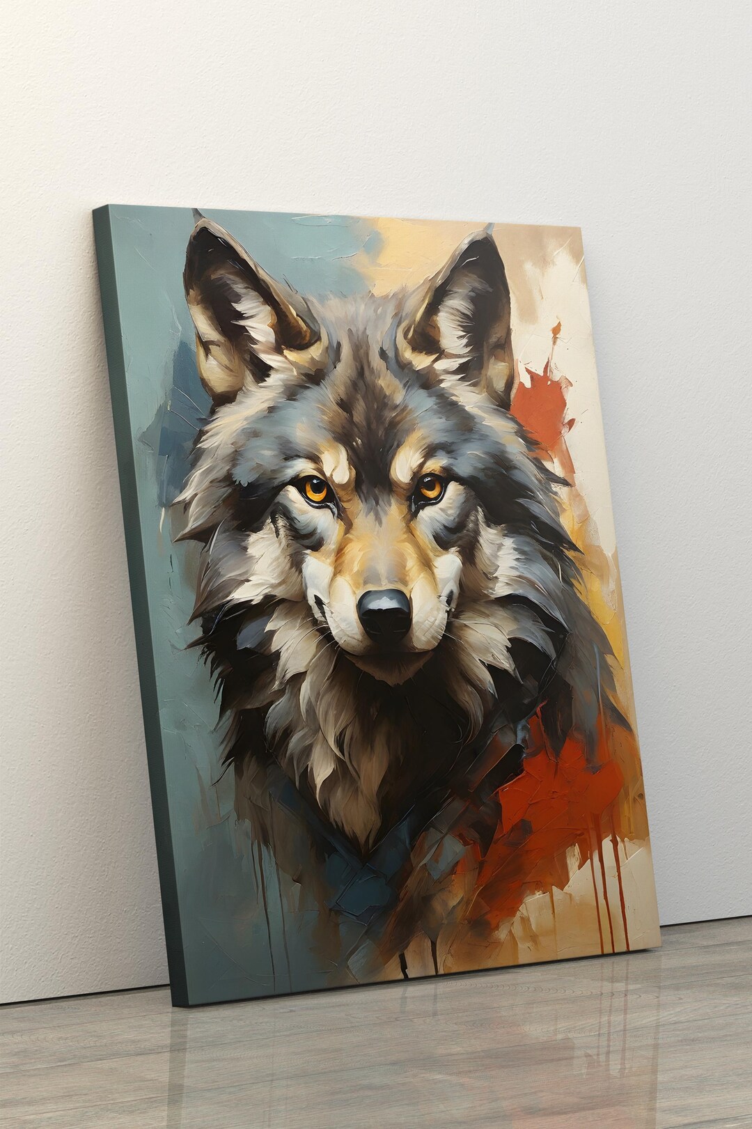 Wolf Wall Decor, Canvas or Poster, Wolf Art, Wolf Themed Wall Art, Home ...