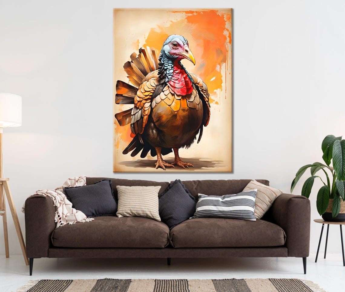 Fall Turkey Prints, Toilet Canvas Poster, Turkey Wall Art, Printable ...
