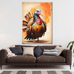 Fall Turkey Prints, Toilet Canvas Poster, Turkey Wall Art, Printable ...