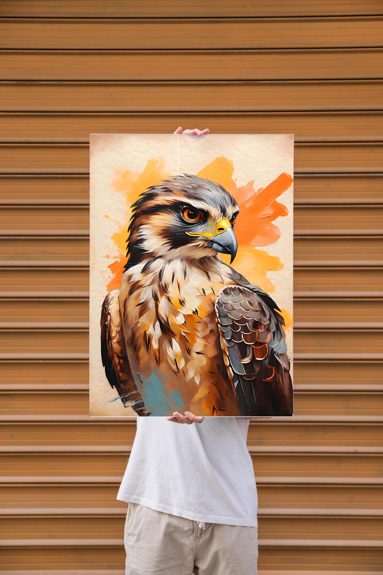 Falcon Painting Canvas, Luxury Framed Canvas, Bird Wall Art, Falconry ...