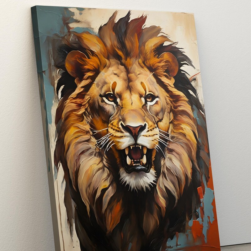 Abstract Lion Art - Etsy