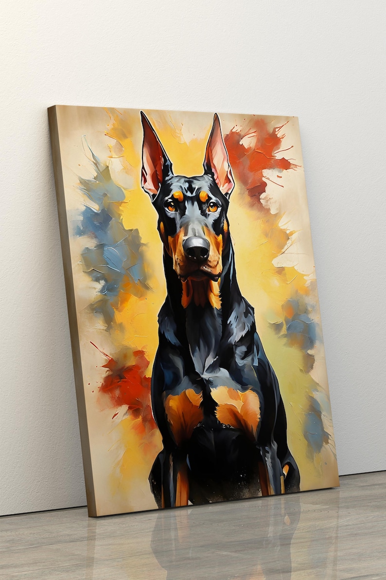 Doberman Poster, Oil Painting Canvas, Hypebeast Luxury Fashion Poster ...