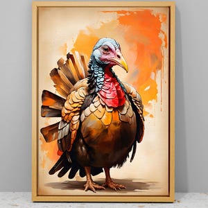 Fall Turkey Prints, Toilet Canvas Poster, Turkey Wall Art, Printable ...