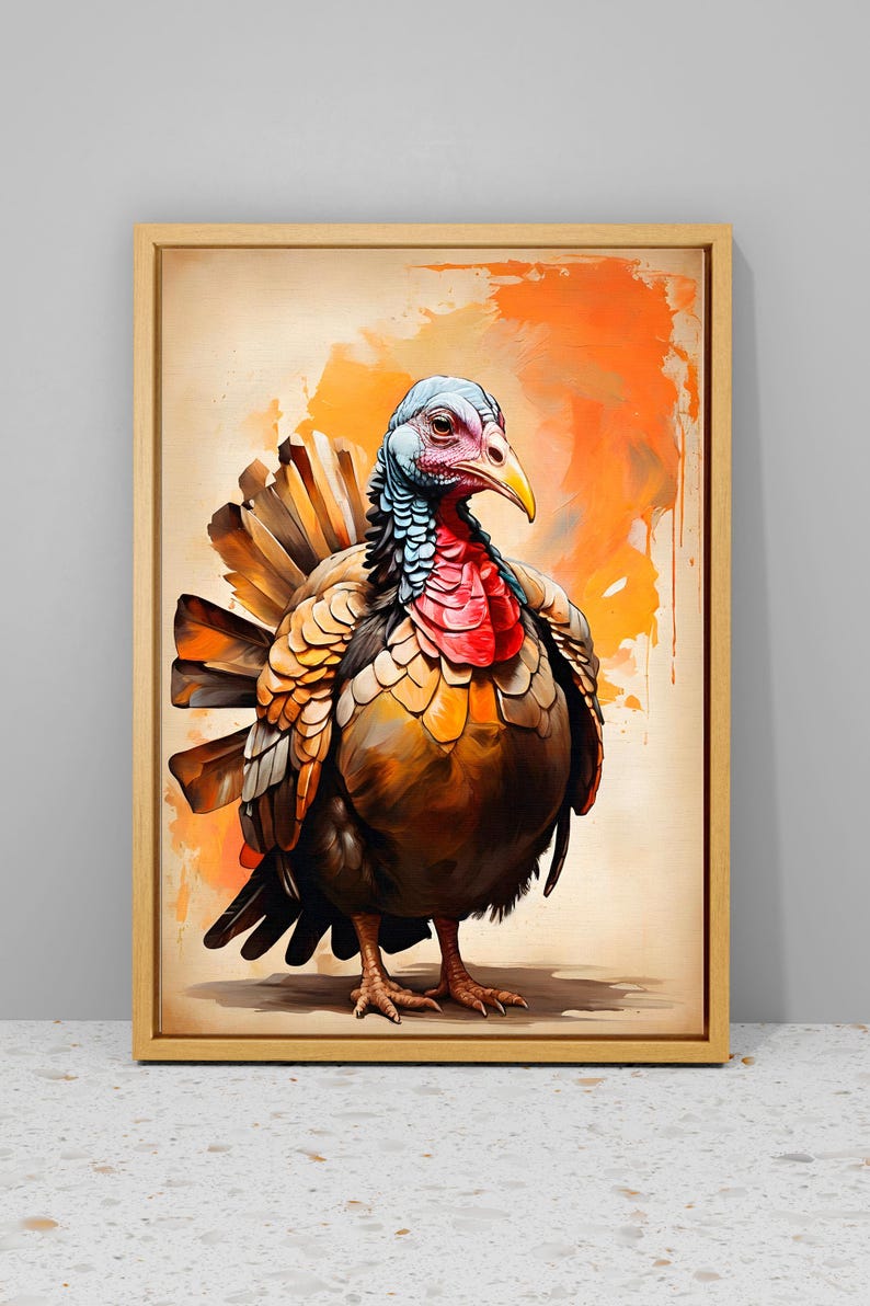 Fall Turkey Prints, Toilet Canvas Poster, Turkey Wall Art, Printable ...