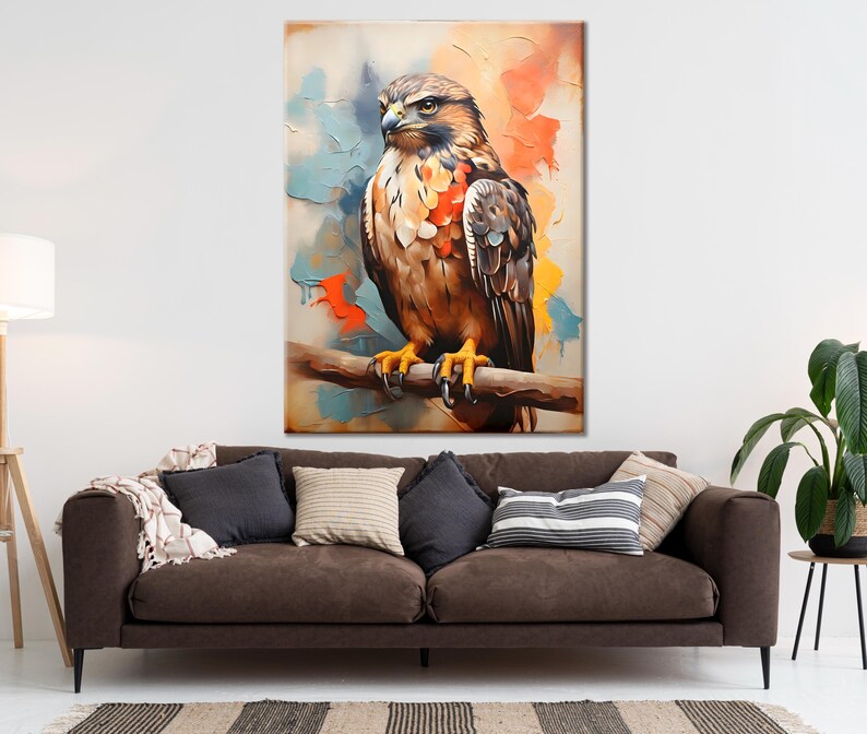 Peregrine Falcon Print Poster, Luxury Framing Canvas, Bird Wall Art ...
