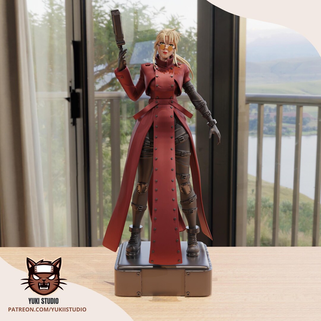 Female Vash 3D Printed DIY Resin Statue Kit / Figurine UNPAINTED - Etsy