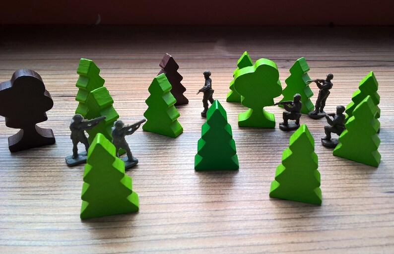 Wooden Spruce/fir Tree | 2x3cm - Etsy