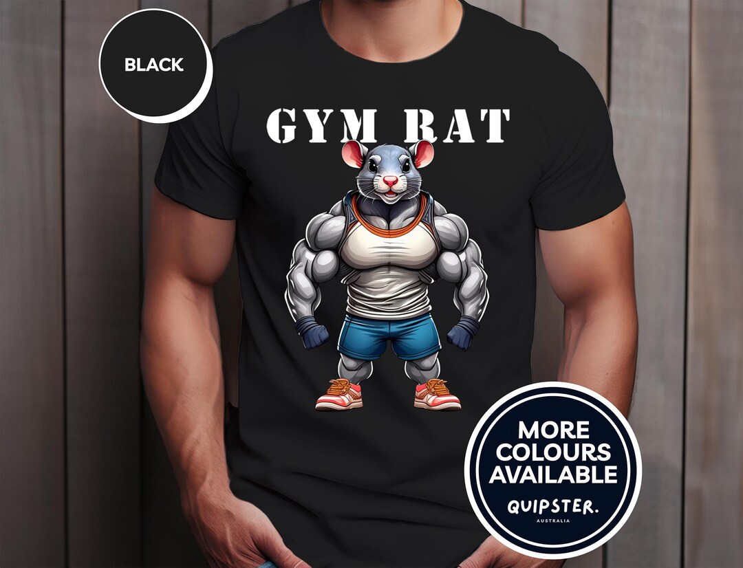 Gym Rat Swole Unisex Funny Workout Graphic T-shirt, Oversized Gym Tee ...