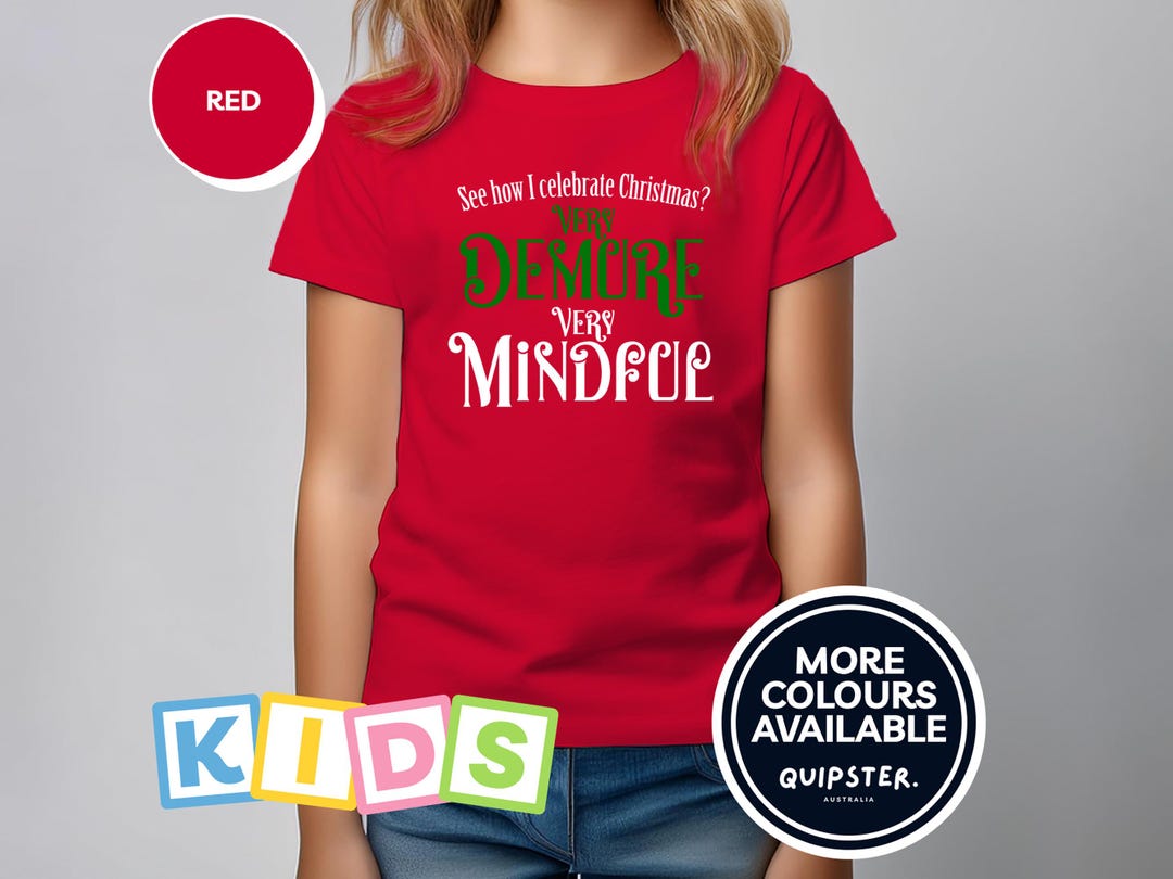 Chrsitmas Very Demure Very Mindful Meme Child Unisex Graphic T-shirt ...