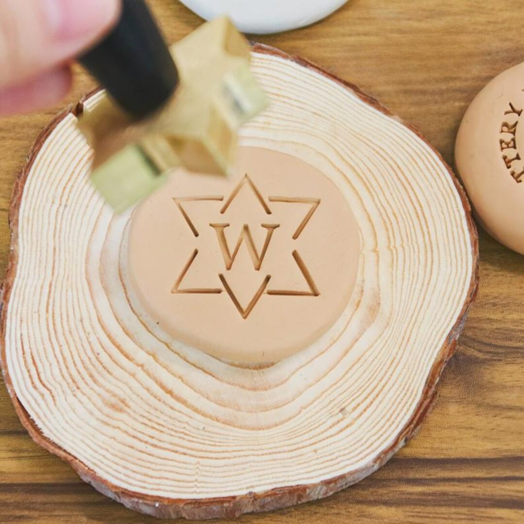 Custom Initial Clay Stamp, Logo Brass Stamp for Pottery, Brass Mold for ...