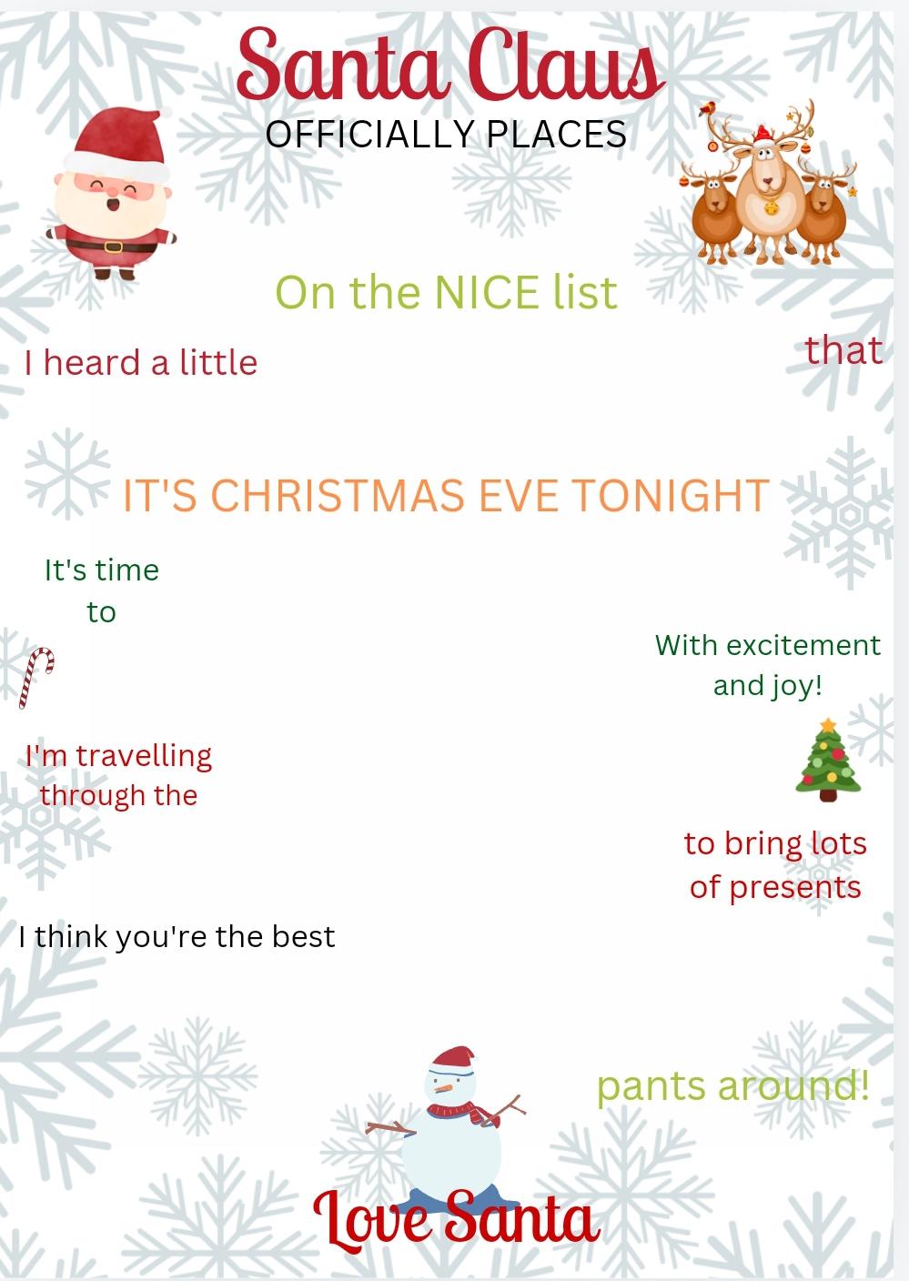 Christmas Eve Letter From Santa - Etsy