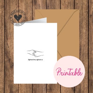 5x7 Printable Love Card & Matching Poster With infinite Love, Infinite ...