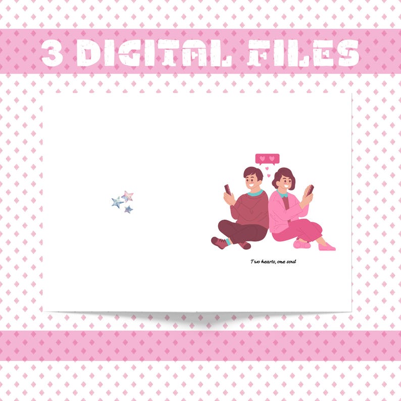 Romantic 5x7 Printable Love Card for Couples Digital Download Bonus PDF ...