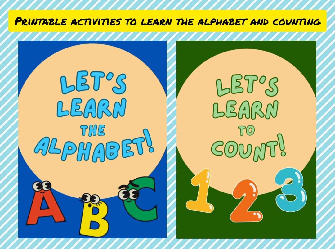 Printable Alphabet & Numbers Learning Activity Workbook - Etsy