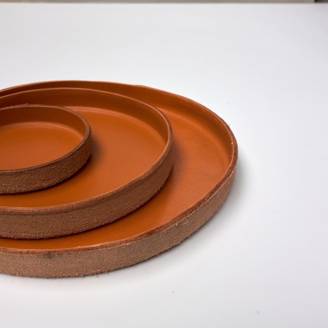 Leather Tray Dice Tray,glasses Holder,round Tray,dice Holder,necklace ...