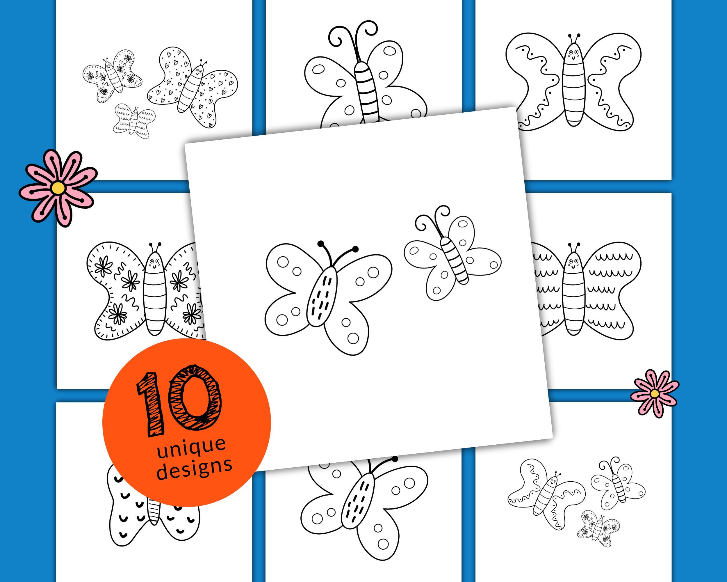 Bold and Easy Coloring Pages for Toddlers, Butterfly Coloring Pages ...