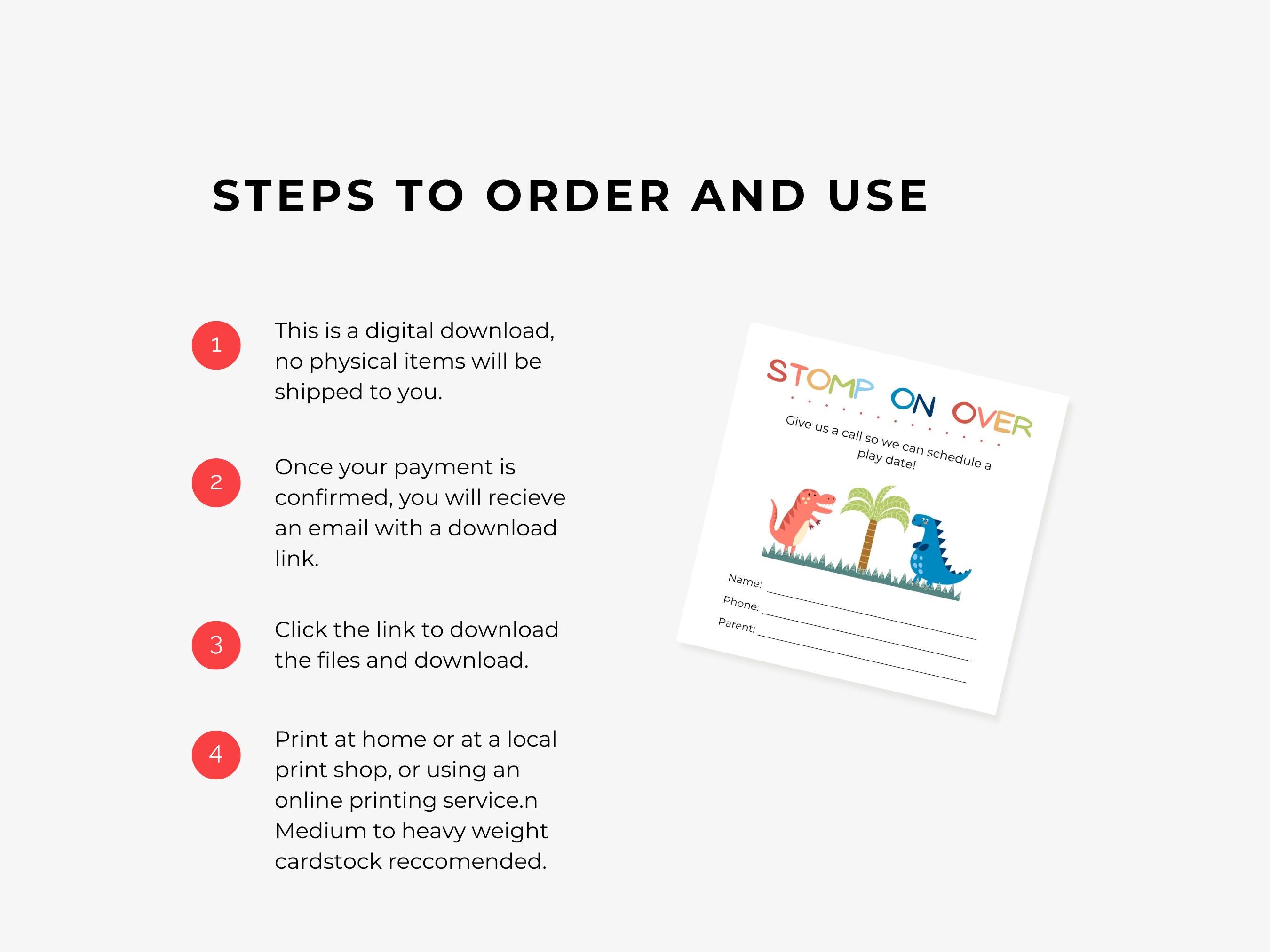 Printable Playdate Cards for Boys, Play Date Calling Card, Summer Play ...