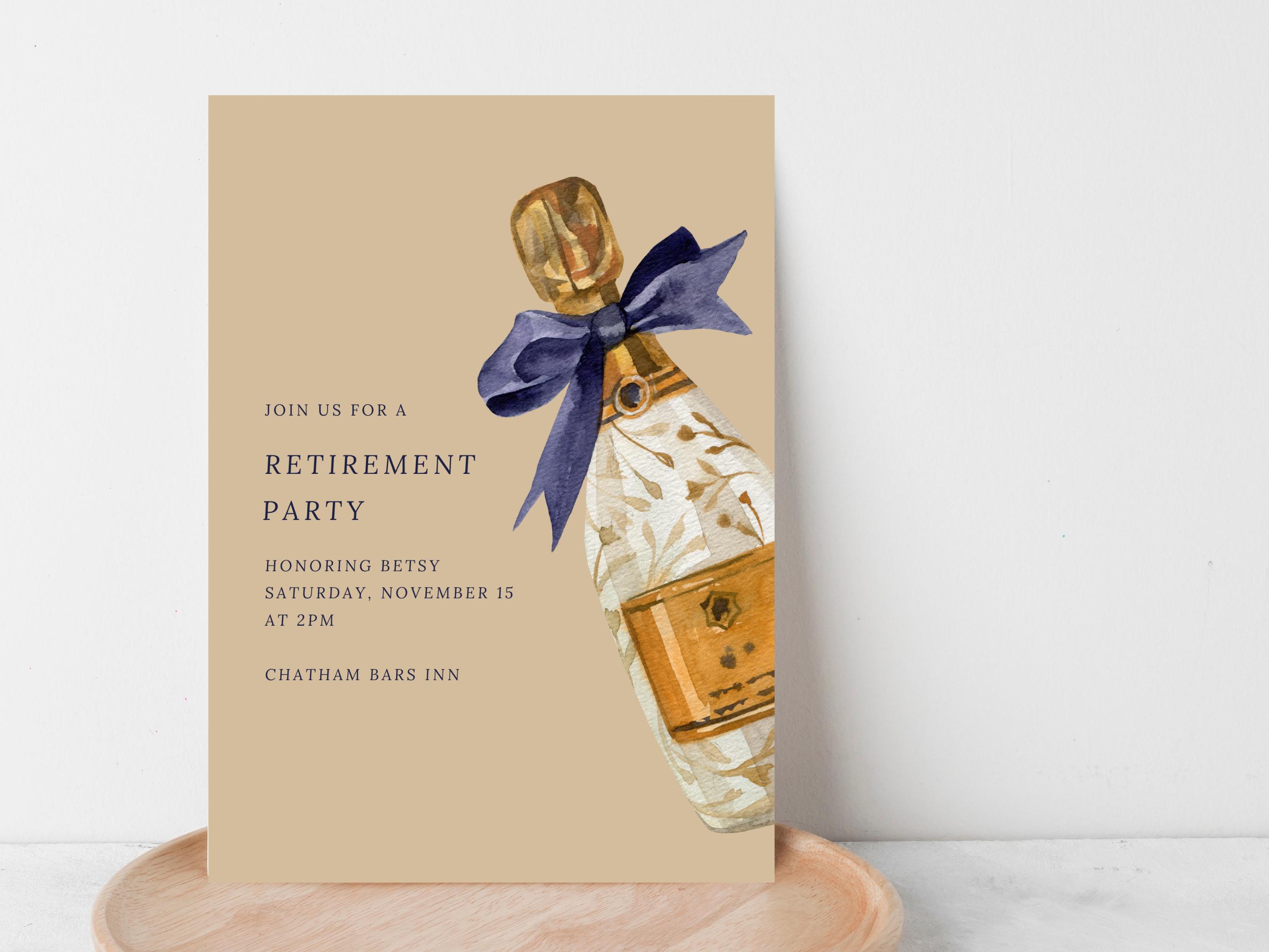 Printable Retirement Invitation for Women Retirement Party Invite for ...