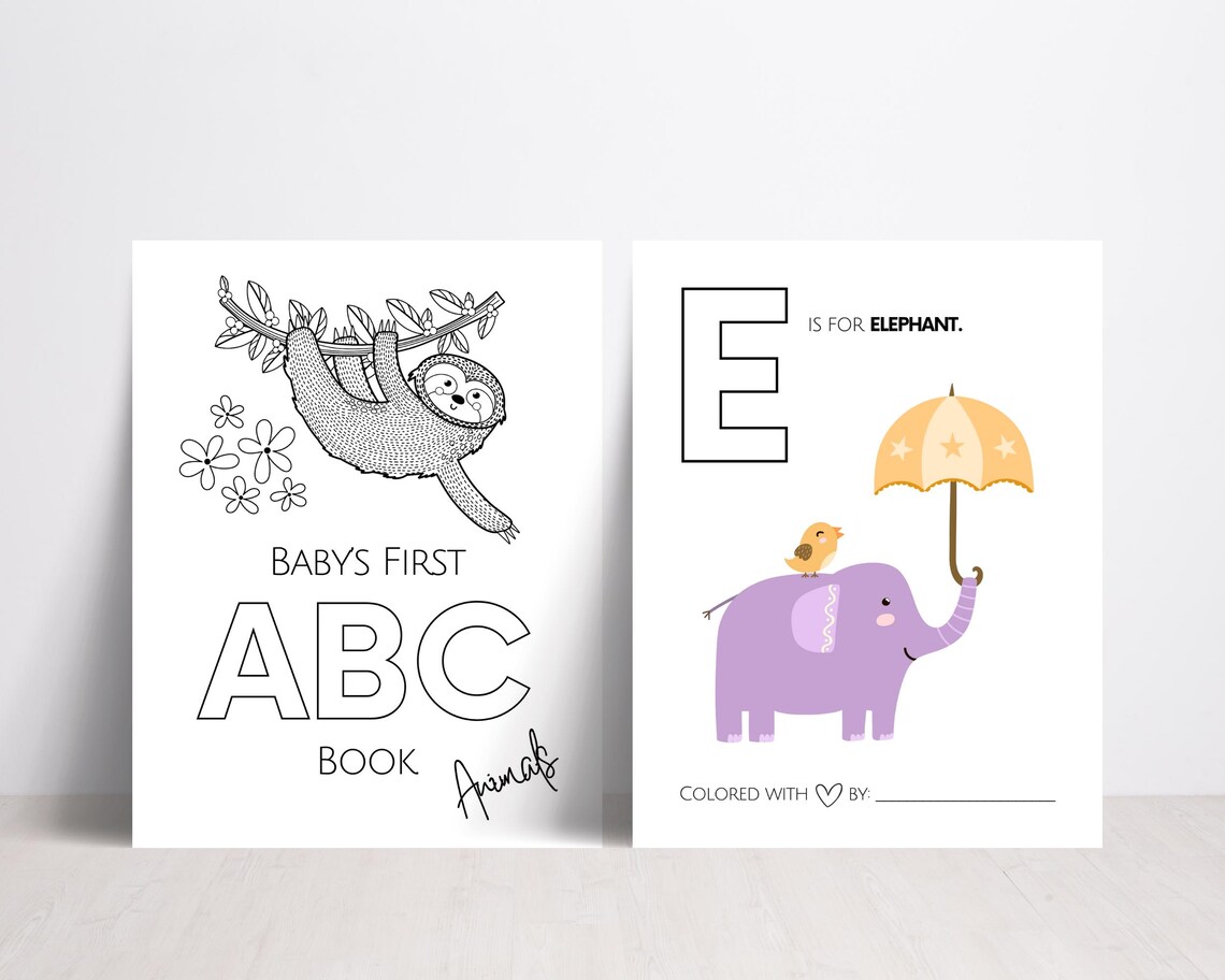 Baby Shower ABC Book, First Alphabet Book, Baby's First ABC Book, Pre K ...