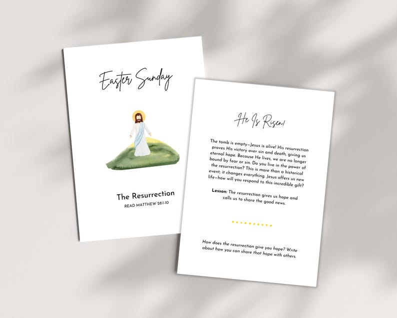 Holy Week Cards, Holy Week Printable Cards for Easter, Palm Sunday ...