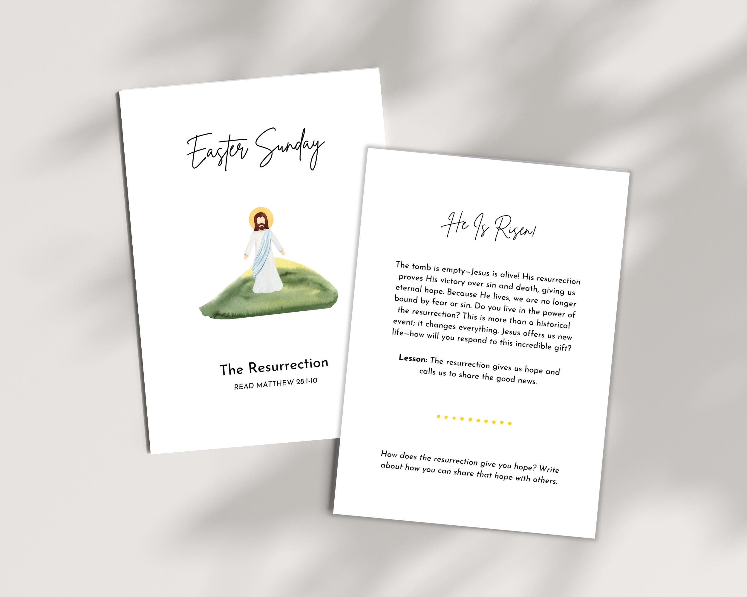 Holy Week Cards, Holy Week Printable Cards for Easter, Palm Sunday ...