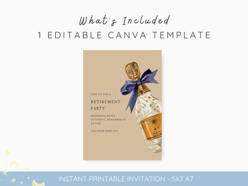 Printable Retirement Invitation for Women Retirement Party Invite for ...