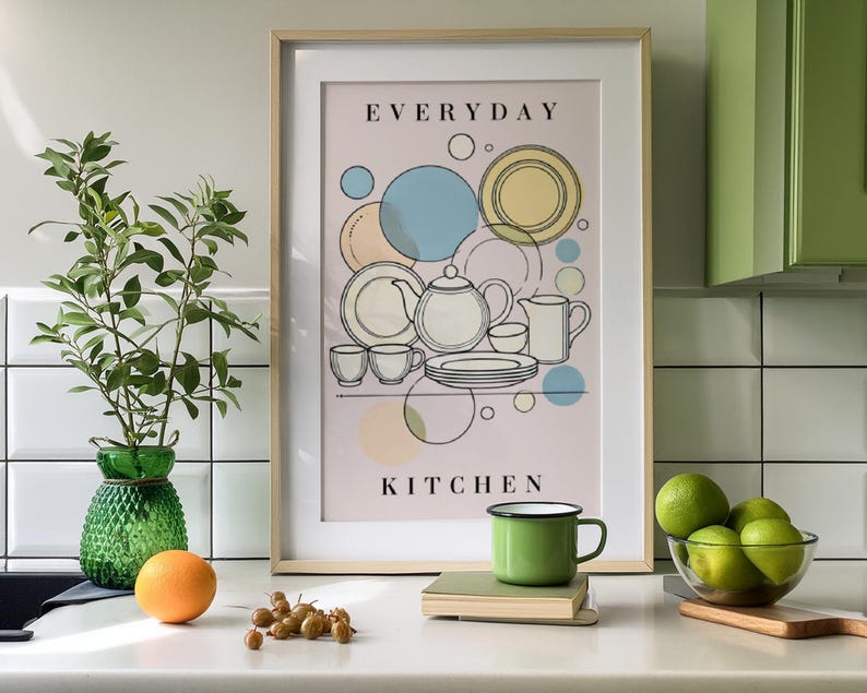 Printable Whimsical Everyday Kitchen Printable Wall Art Kitchen Art ...