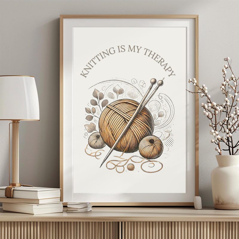 Knitting Poster - Etsy