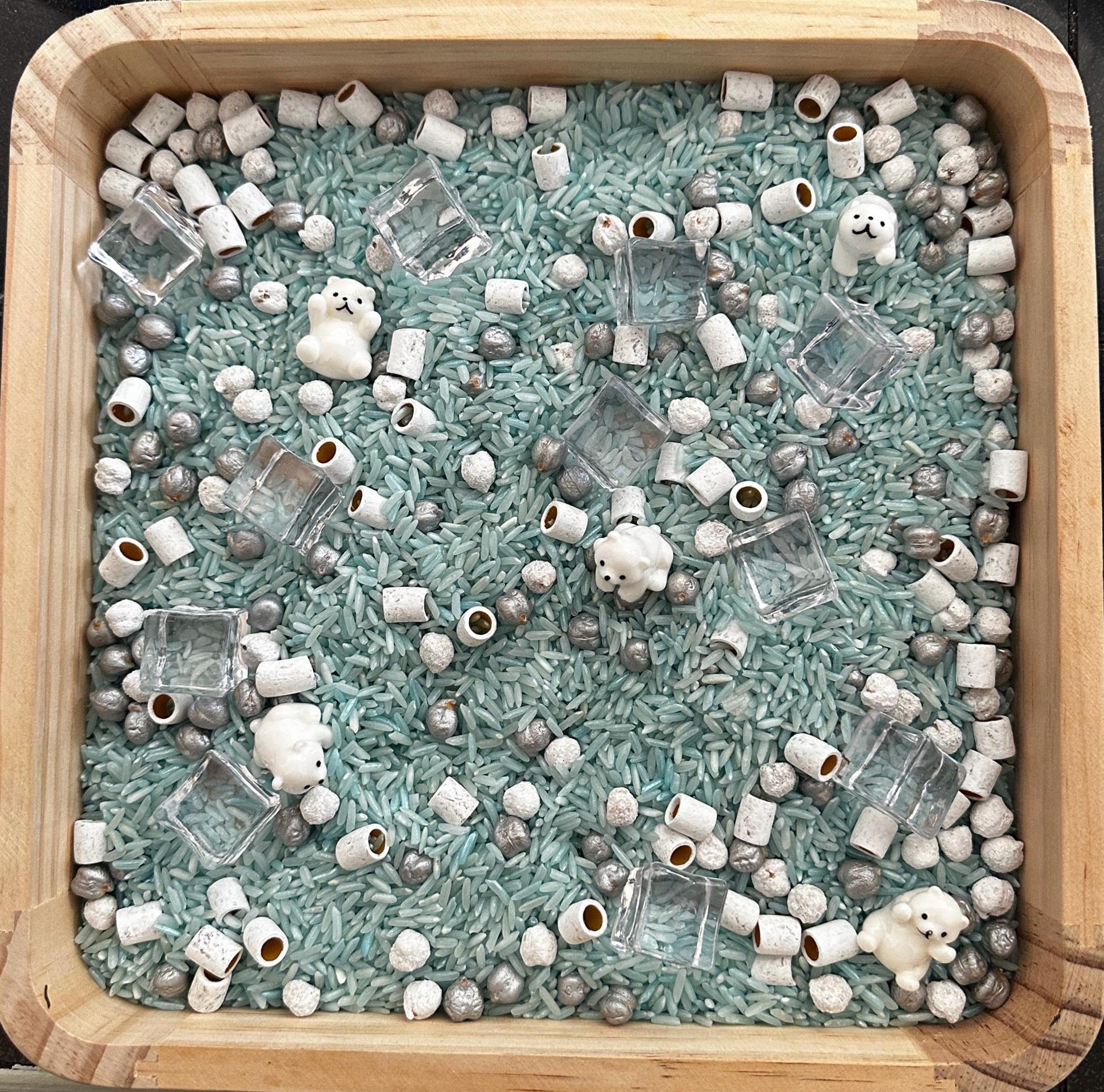 Polar Bear Sensory Filler, Mud Kitchen Kit, Polar Rice Pasta, Chickpeas ...