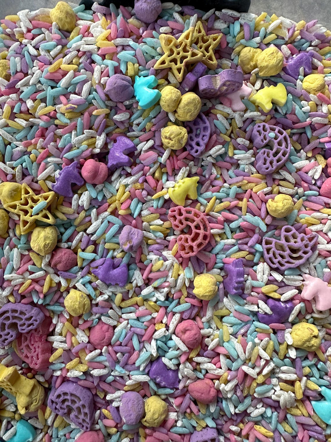 Unicorn Sensory Fill, Mud Kitchen Kit, Unicorn Rice Pasta Chickpeas ...