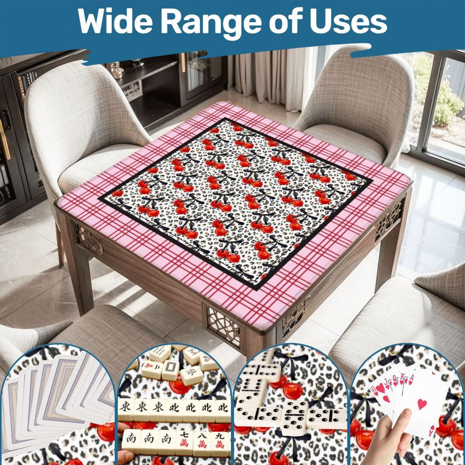 Mahjong Mat - Cherry Bomb | Mahjong Game Mat, American Mahjong, Mahjong ...