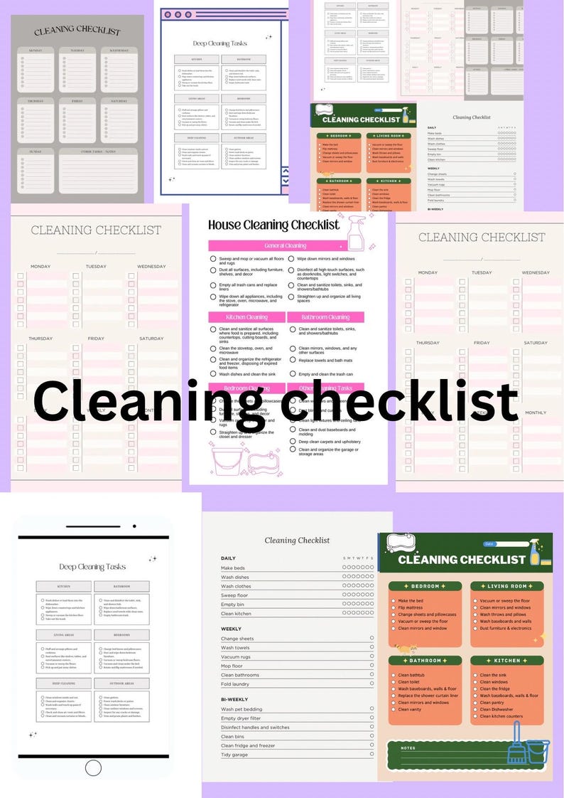 Cleaning Checklists That Will Make Your Cleaning Easy and Manageable ...