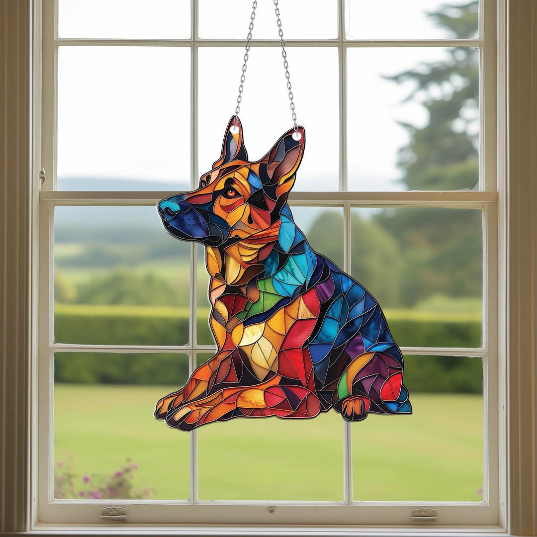 German Shepherd Window Hanging, German Shepherd Dog Decor, German ...