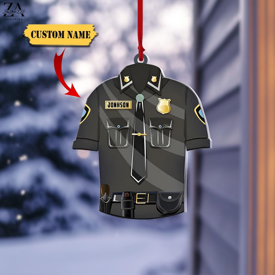 Personalized American Police or Sheriff Ornament, Perfect Gift for ...