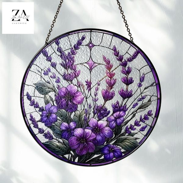 Violet Stained Glass - Etsy