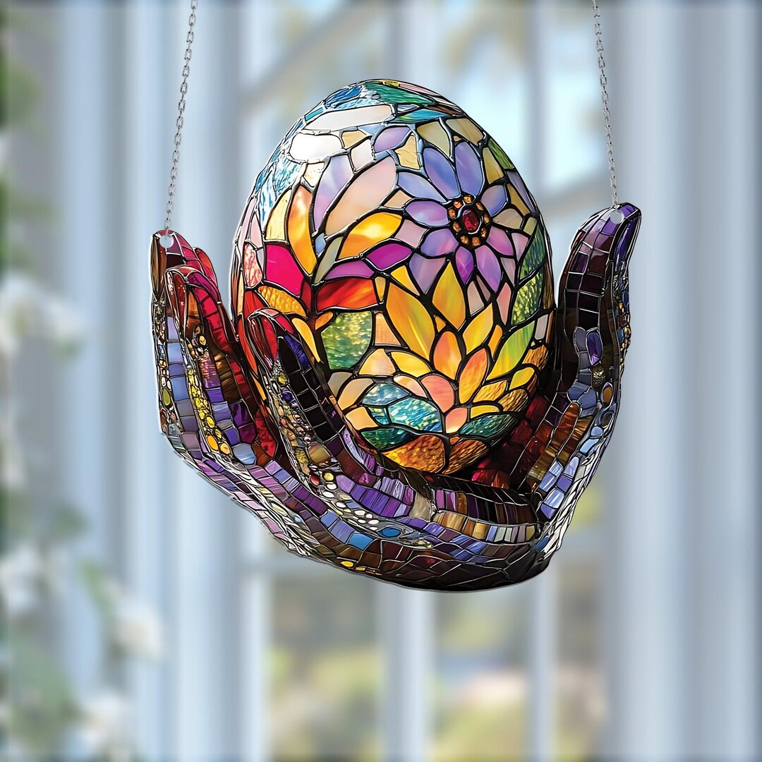 Hand-held Easter Egg Window Hanging, Easter Gift, Easter Eggs Window ...
