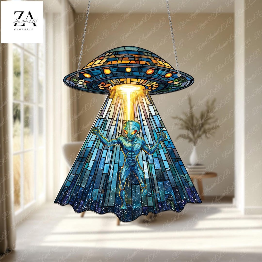 UFO Alien Acrylic Window Hanging Alien Home Decor, Kitchen Decor ...