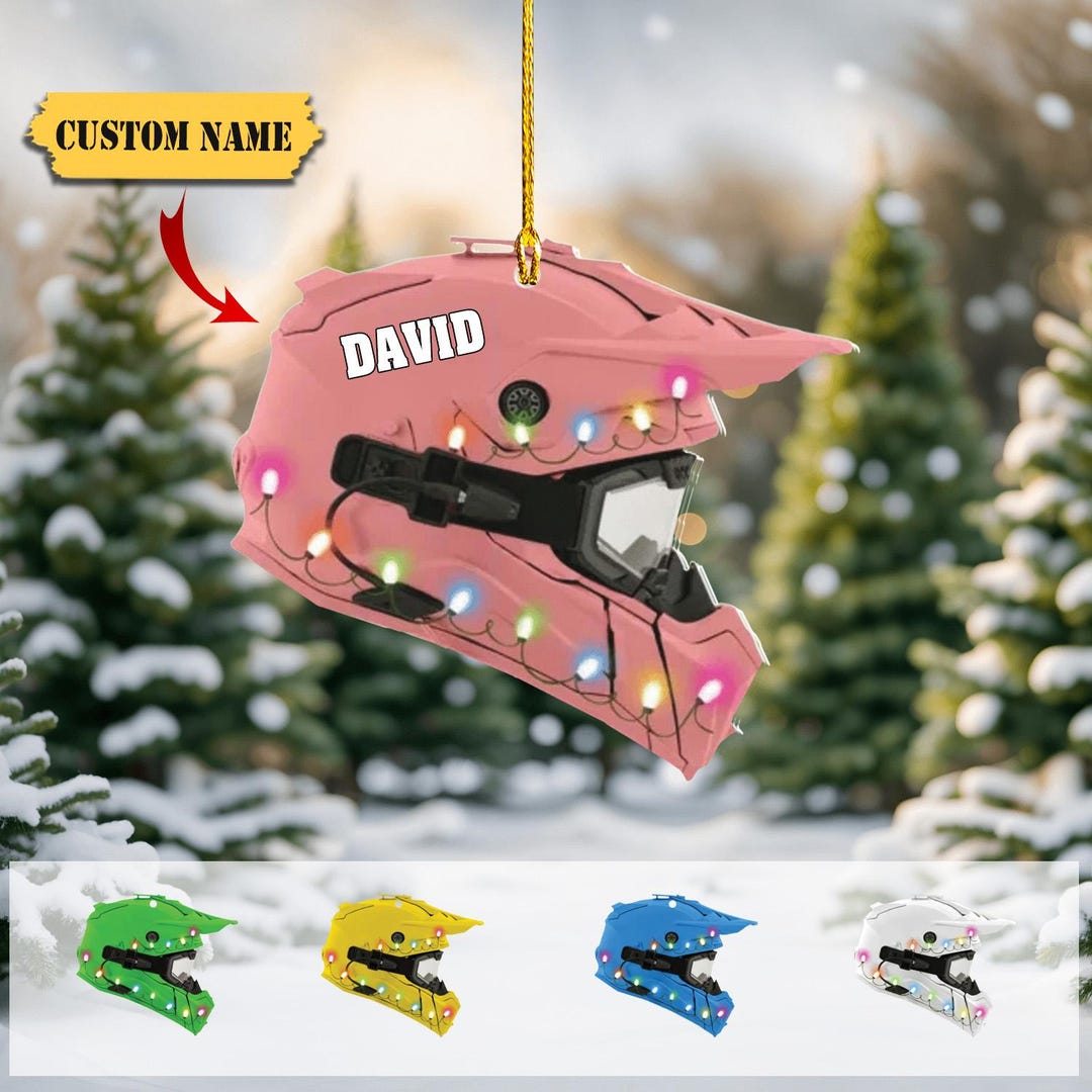 Personalized Snowmobile Ornament 2D, Snowmobile Racing Lover Christmas ...