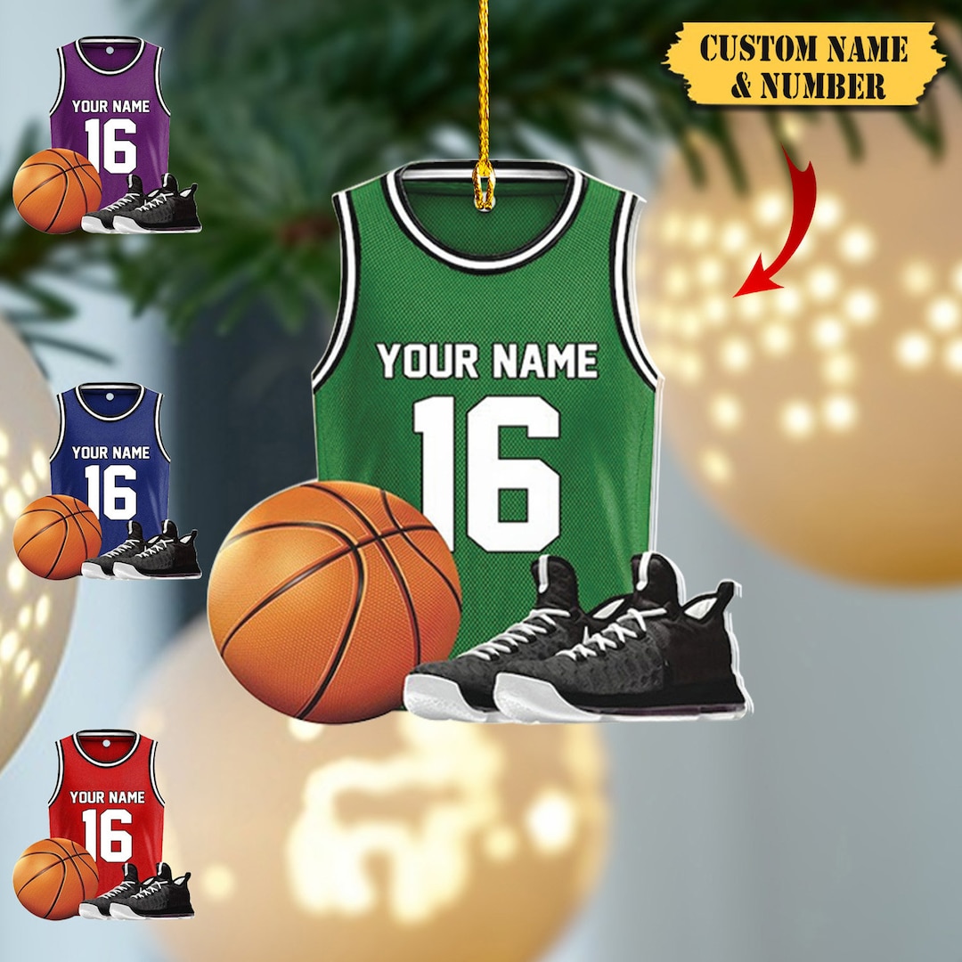 Personalized Customized Kids Play Basketball Acrylic Ornament 2D, Gift ...