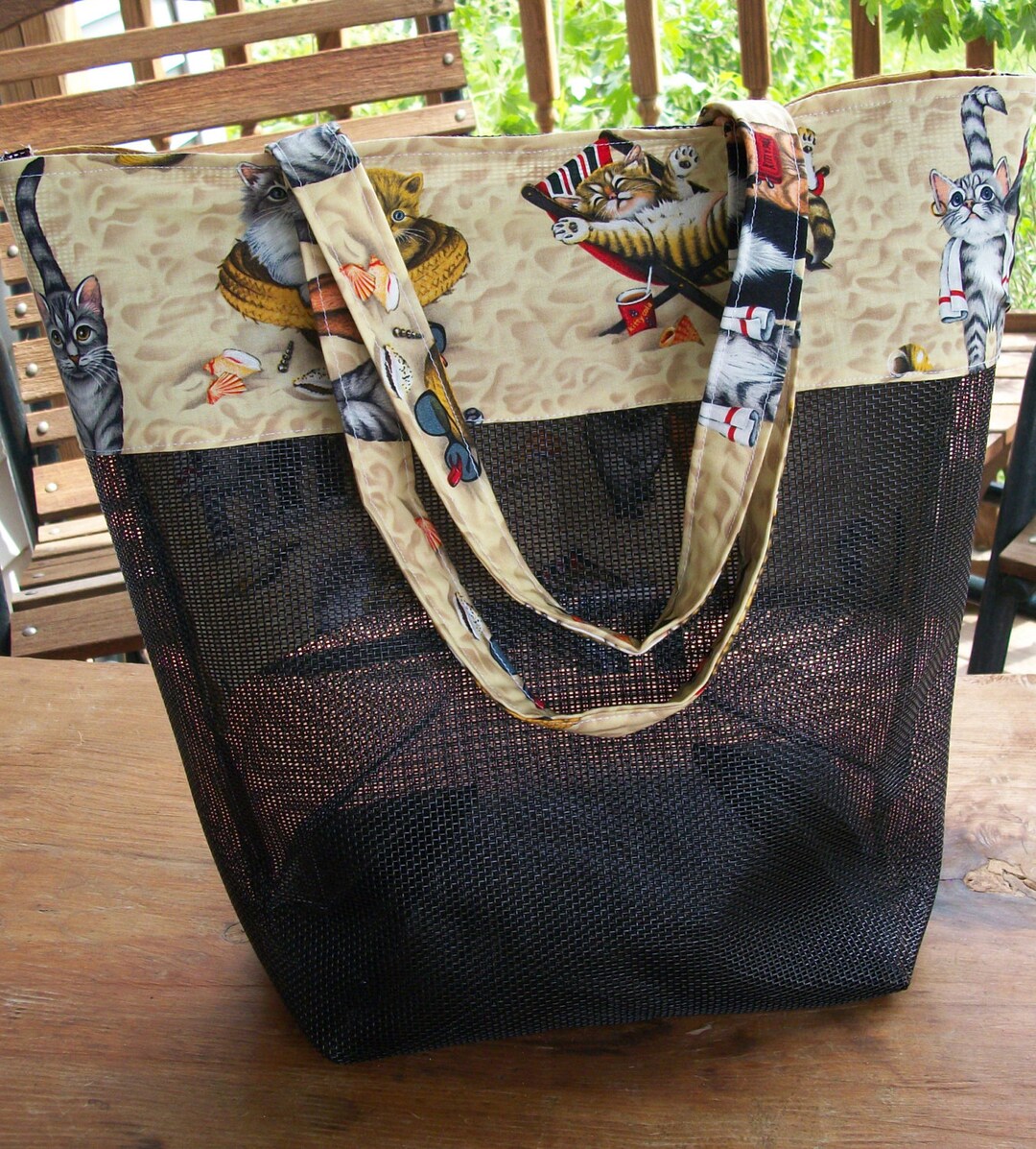 Vinyl Mesh Tote With 4 Pockets Digital Sewing Pattern - Etsy