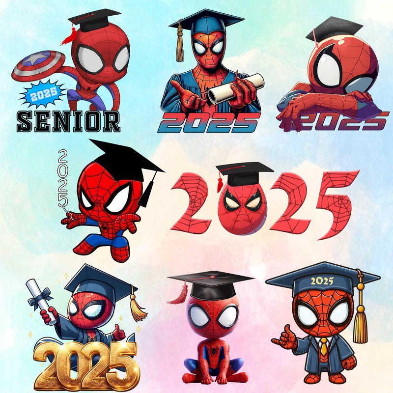 Spiderman Graduation Png - Etsy