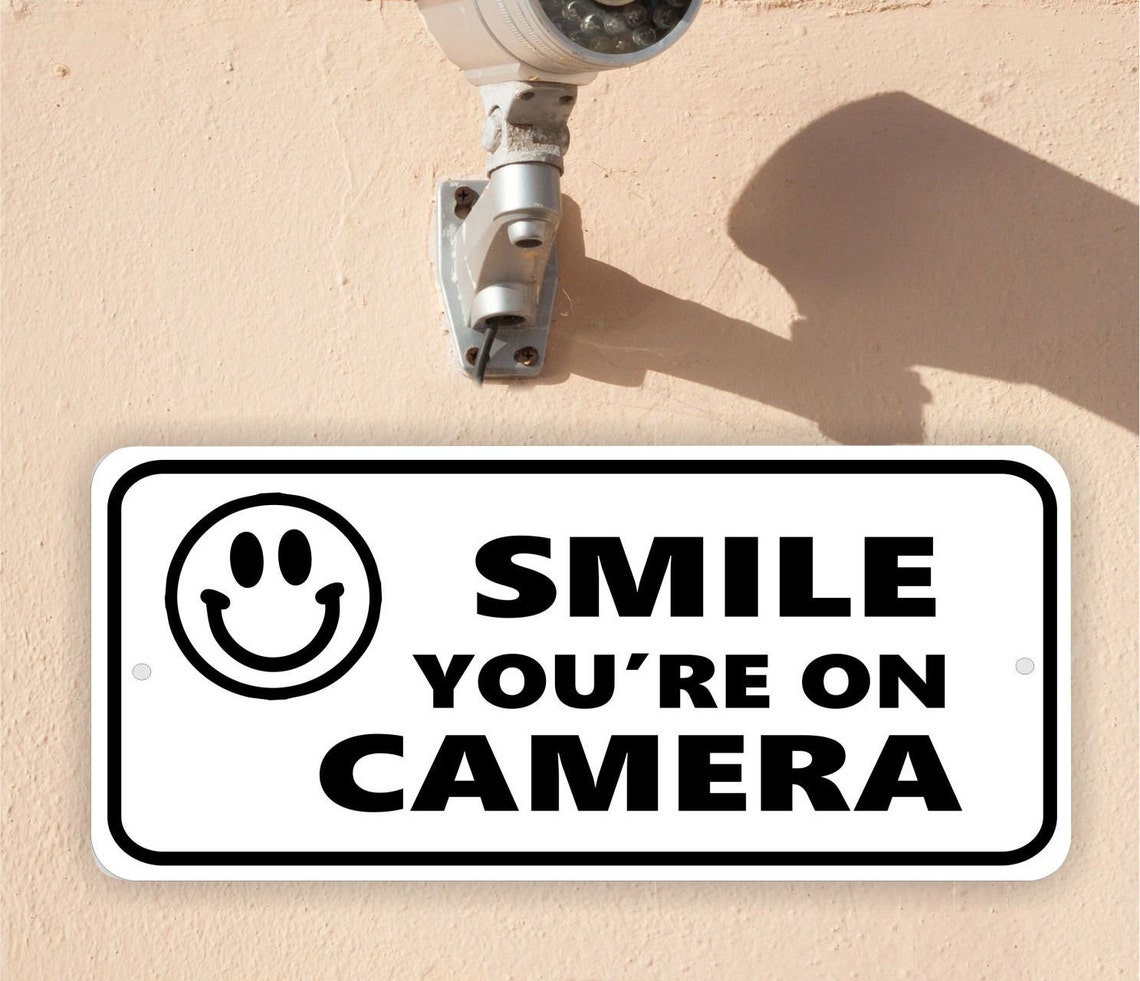 Smile You're on Camera Video Security Sign in 4 X - Etsy
