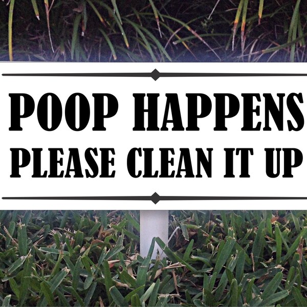 Dog Poop Sign - Etsy