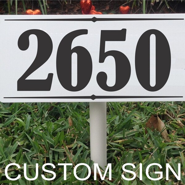 House Number Yard Sign - Etsy